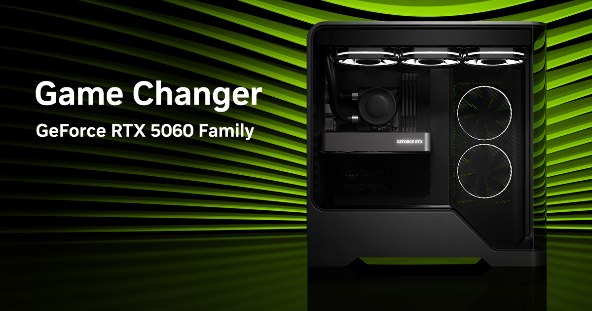 宣布推出 GeForce RTX 5060 系列显卡：每位玩家均可获享 DLSS 4 多帧生成、神经网络渲染和 Blackwell 创新技术 ...